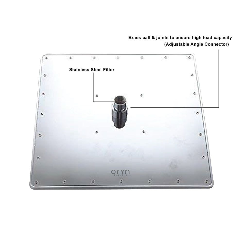Oryn MAZE SQUARE Stainless Steel SHOWER HEAD| overhead showers